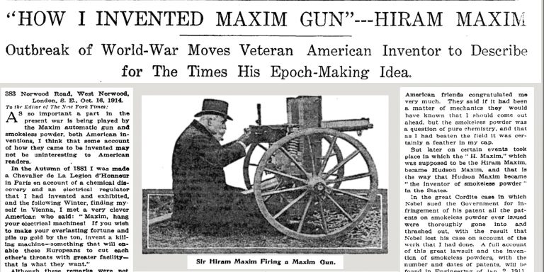 The Maxims: One Family Invented the Machine Gun and the Suppressor