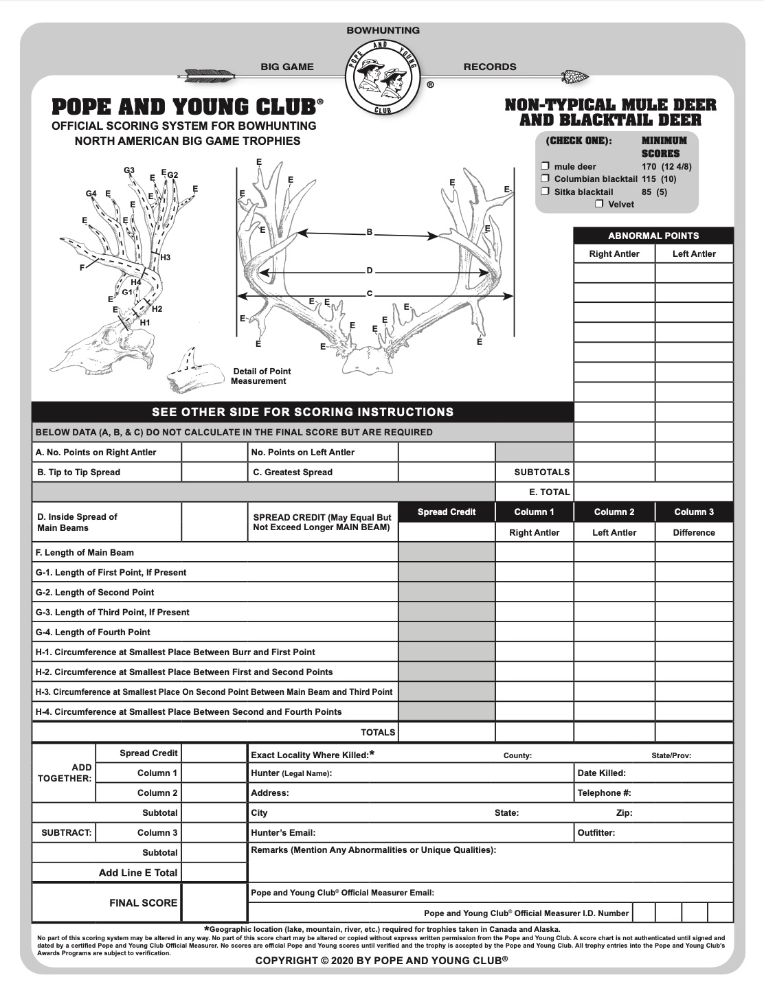 How to Score Whitetail and Mule Deer Trophies