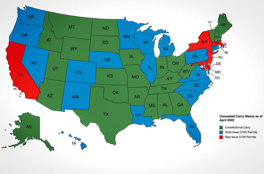 Half of U.S. Now Has Constitutional Carry, Gun Debate Still Rages