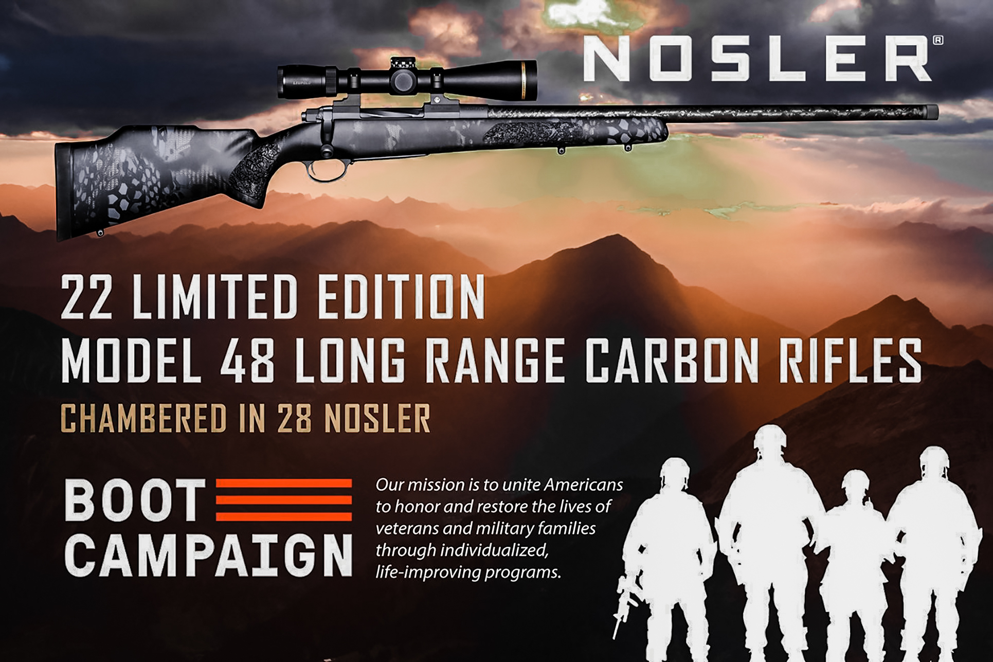 Nosler Donates 22 Highly Customized Rifles to Support At-Risk Veterans